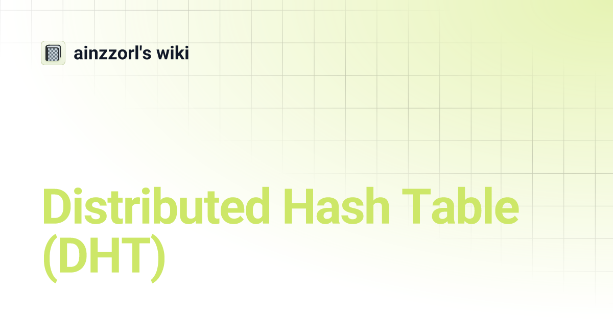 Distributed Hash Table (DHT) | ainzzorl's wiki